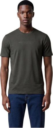 A|X Armani Exchange Homme, Tops, Vert, Taille: XL T-shirt en coton &agrave; manches courtes et col rond