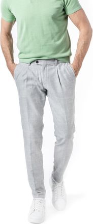 Hiltl Herren Hosen grau meliert Slim Fit