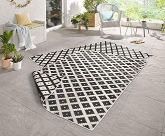 Hanse Home NORTHRUGS In- und Outdoor Teppich Nizza 160x230cm - Wendeteppich Wetterfest Modernes Geometrisches Muster für Balkon Terrasse Garten Wintergarten Küch