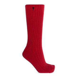 Ami Femme, Sous-v&ecirc;tements, Rouge, Taille: S Chaussettes Logo