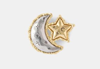 Coach Moon And Star Brosche