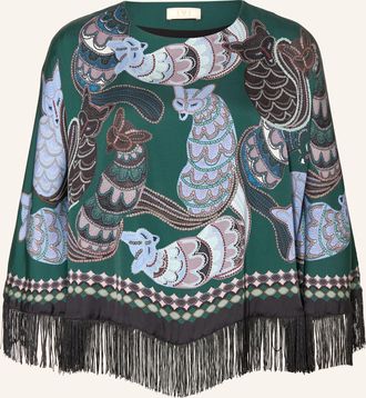 IVI Collection Ivi Collection Poncho Mit Seide gruen