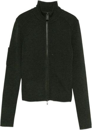 Victoria Beckham Femme, Pulls, Vert, Taille: 40 FR Pull Vert avec Col Haut Zip