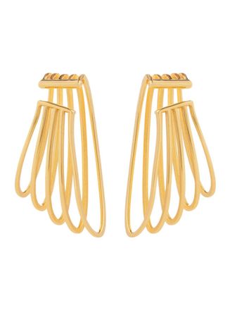 Federica Tosi Womens Ear Cuff Earrings, Gold Metallic