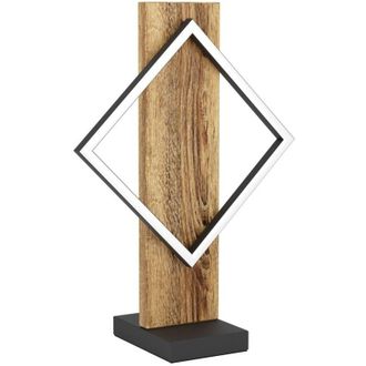 Eglo Lampe de table design Boyal noir avec bois fonc&eacute; - 901937