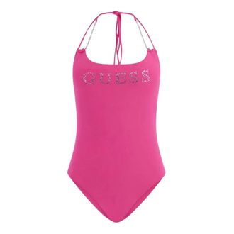 Guess Logo Badeanzug mit herausnehmbaren Polstern - - Swimwear - Damen - Rosa - S