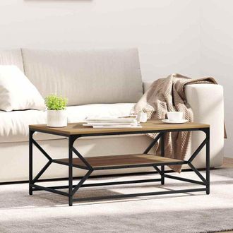 vidaXL Couchtisch Eiche handwerklich 90 x 50 x 40 cm Vidaxl