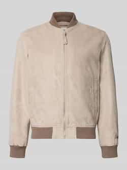 Jack & Jones Bomberjacke in Leder-Optik mit Stehkragen