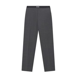 Msgm Straight Hosen - - Trousers - Damen - Grau - XS