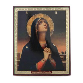 NKlaus Deva Maria - Holz Ikone 15x18cm christlich orthodox - religiös Segen 16671