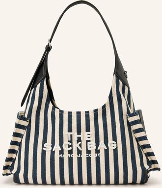 Marc Jacobs Schultertasche The Stripe Canvas Belted Sack Bag blau