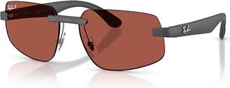 Ray-Ban Rb4475 Polarized Ultra Lenses Sonnenbrillen Sand Grau Fassung Rot Glas Polarisiert 60-16