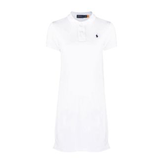 Polo Ralph Lauren Femme, Robes, Blanc, Taille: 36 FR Robe Midi Blanche Polo Pony