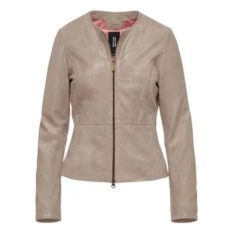Bomboogie Femme, Vestes, Beige, Taille: 38 FR Arya Leather Jacket