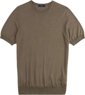 Fay Homme, Pulls, Brun, Taille: 2XL T-shirt &agrave; manches courtes