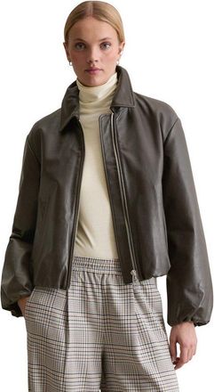 Marc O'Polo Denim Lederjacke Blousonform O-Shape aus softem Lammleder