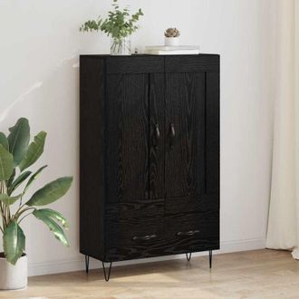 vidaXL vidaXL Haut Armoire Ch&ecirc;ne noir 69,5 x 31 x 115 cm Bois ding&eacute;nierie