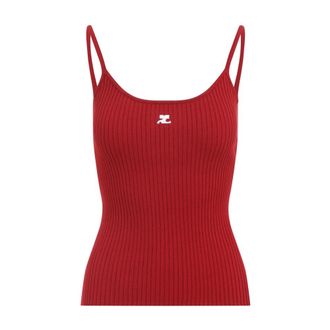 Courr&egrave;ges Damen, Oberteile, Rot, MGr&ouml;&szlig;e