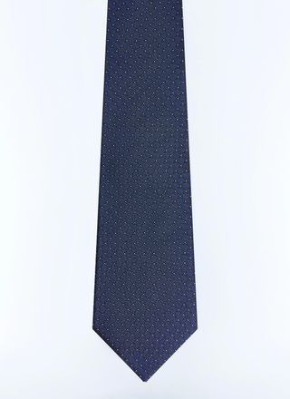 Fursac Cravate en soie à motif carreaux points - Taille Unique - Homme