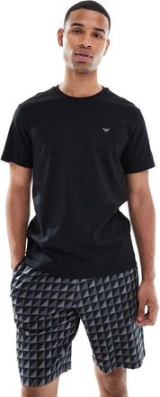 Emporio Armani Pyjama aus Jersey in Schwarz mit Logo