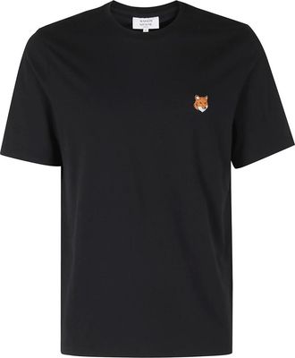 Maison Kitsun&eacute; Homme, Tops, Noir, Taille: XL Fox Head Regular Tee-Shirt