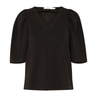 Inwear Schwarze Bluse mit Volantdetails - - Blouses & Shirts - Damen - Schwarzk - XS