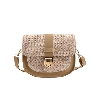 QUINTRA Sac à main pour femme, sac tressé, simple petit sac à bandoulière frais avec une épaule, sacs de selle sacs à bandoulière, kaki foncé, Taille unique