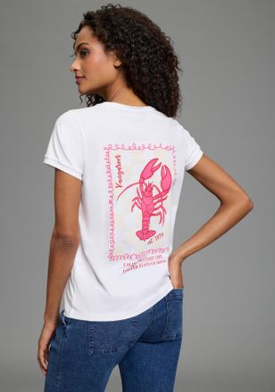 Kangaroos T-Shirt KANGAROOS, Damen, Gr. 32/34, wei&szlig;, Single Jersey, Obermaterial: 100% Baumwolle, unifarben, Basic schmal h&uuml;ftlang, Rundhals, abgesteppte Kante,