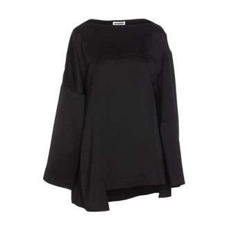 Jil Sander Seidenmischung Schwarze Bluse - - Blouses & Shirts - Damen - Schwarzk - L