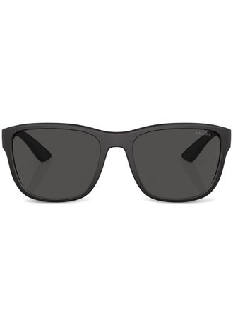 Prada lunettes de soleil mates à monture aviateur - Noir