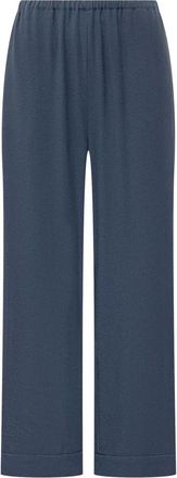Emporio Armani Femme, Pantalons, Bleu, Taille: 46 FR Pantalon &agrave; taille &eacute;lastiqu&eacute;e