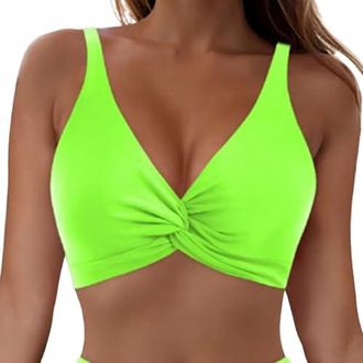 Generic Soutien Gorge Fermeture Devant Soutien Gorge 115b Haut De Bikini De Sport pour Femme Haut Bikini Maillot Bain Rembourr&eacute; Brassi&egrave;re Femme Coton Blackish