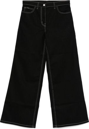 Courr&egrave;ges Jeans mit weitem Bein - Schwarz