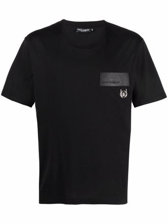 Dolce & Gabbana t-shirt &agrave; patch logo - Noir
