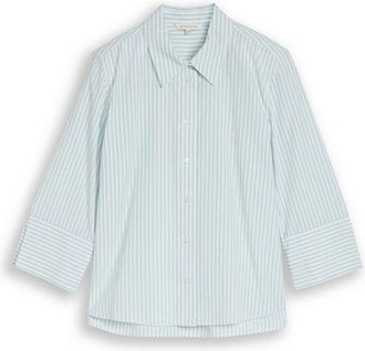 Tom Tailor Langarmbluse Blusen & Shirts Popeline Hemdbluse mit 3/4-Arm