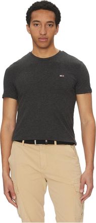 Tommy Jeans Herren TJM Xslim Jaspe Htr Tee EXT Dm0dm20363 S/S T-Shirt, Black (Black Htr), L EU