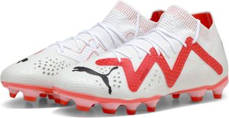 Puma Herren Future Pro Fg/Ag Fussballschuh, White Black Fire Orchid, 46.5 EU