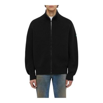 Flaneur Badge Strickjacke Schwarz - - Knitwear - Herren - Schwarzk - M