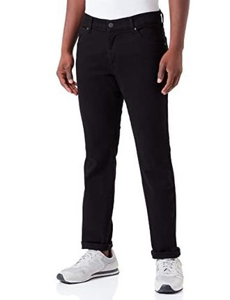 Wrangler Larston Denim Pants Jeans Homme, Back To Black., 34W / 30L