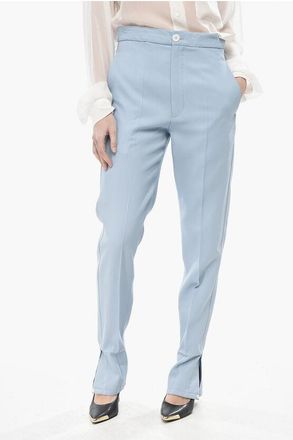 SETCHU Wool-Blend Trousers With Ankle Slits And Drawstring size 44