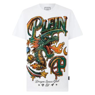 Philipp Plein Homme, Tops, Blanc, Taille: XL T-Chemises