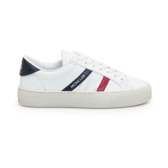 Moncler Femme, Chaussures, Blanc, Taille: 39 EU Monaco M Leather Baskets
