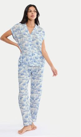 Triumph Pyjama Boyfriend 10222611 Blau Relaxed Fit