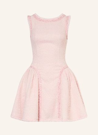 Self Portrait Self-Portrait Boucl&eacute;-Kleid Mit Glitzergarn Und Pailletten rosa