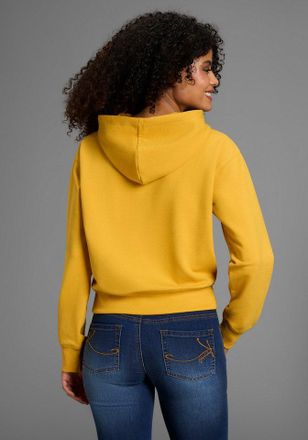 Laura Scott Kapuzensweatshirt mit Kapuze, figurumspielende Passform, mit Stickerei als Applikation