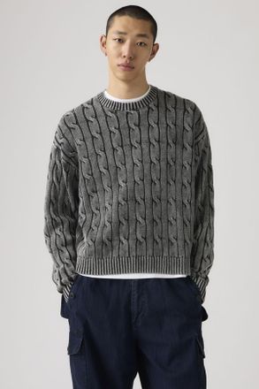 Levi's Carmel Cable Crewneck Sweater - Herren - Schwarz / Schwarz