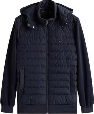 Tommy Hilfiger Blouson à capuche amovible en coton mélangé