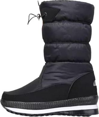 Generic JJDFW Bottes de neige chaudes pour femme Bottes dhiver imperm&eacute;ables antid&eacute;rapantes en fourrure pelucheuse mi-mollet Botas, A2, 36 1/3 EU