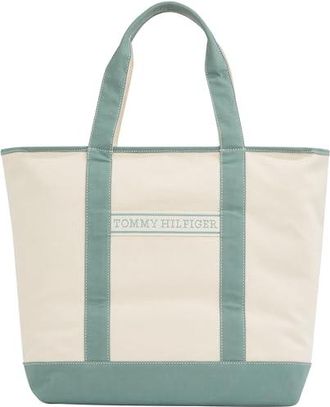 Tommy Hilfiger Cabas Sac Femme Summer Canvas Sac, Turquoise (Charming Green), Taille Unique