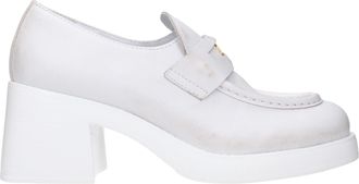 Miu Miu Femmes D&eacute;collet&eacute; Blanc/Cuir Blanc Sale